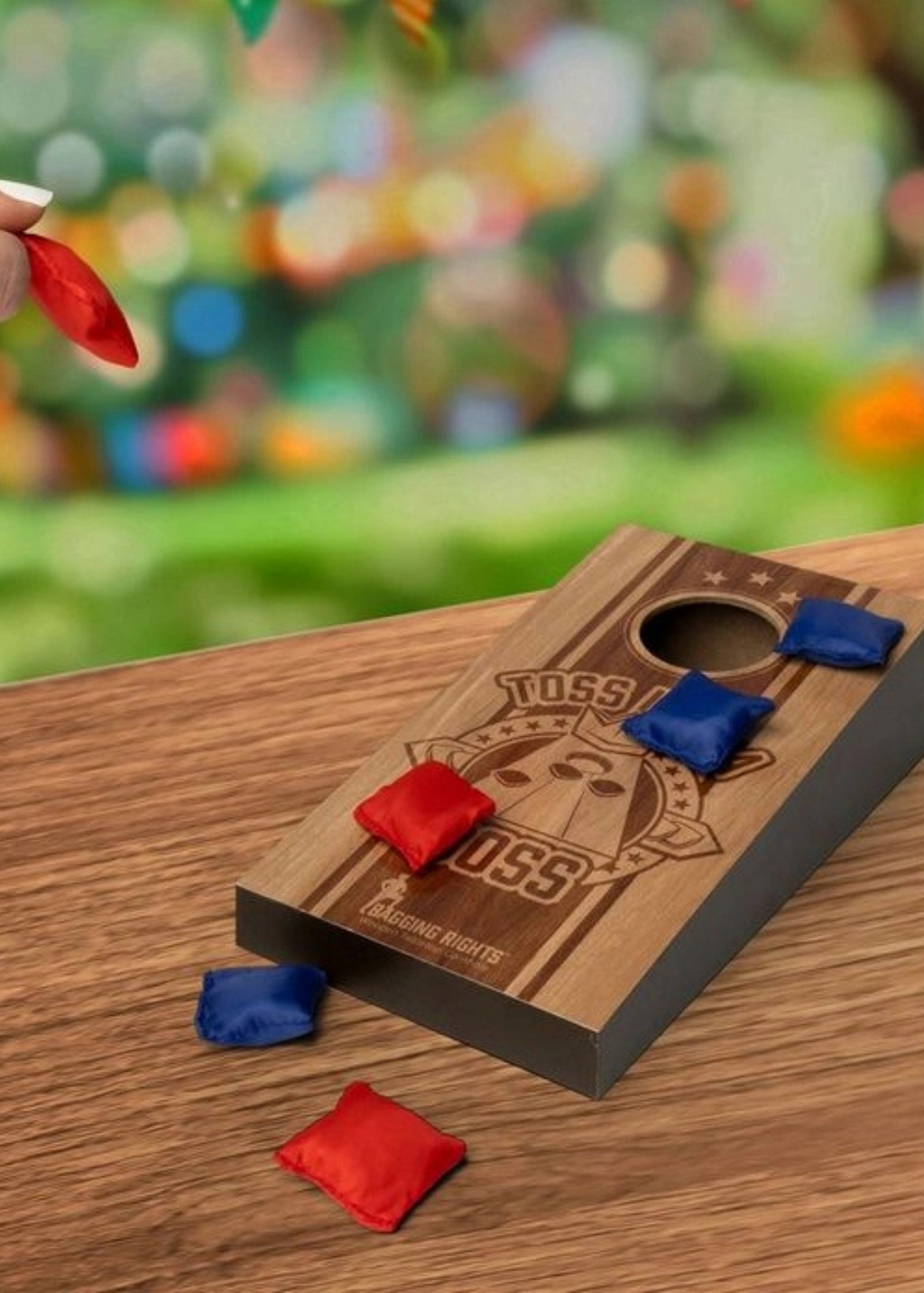 Modern Monkey Bagging Rights Wooden Tabletop Cornhole – Ellis ...